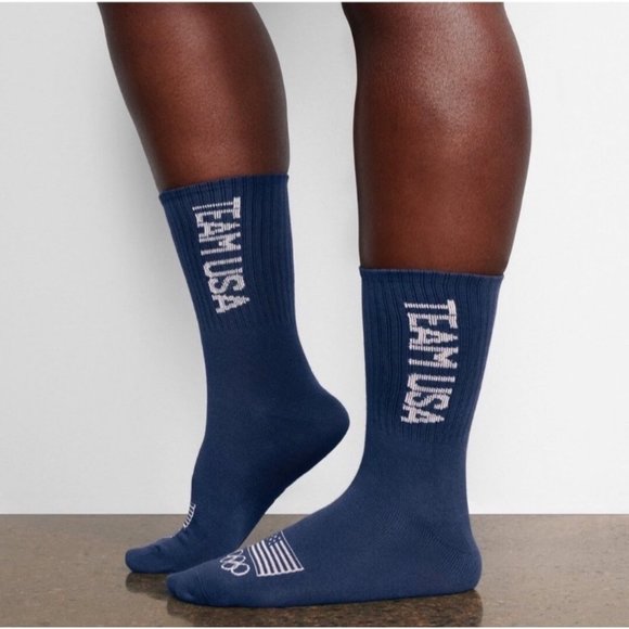SKIMS | Accessories | 2 Pack Skims Flag Socks Usa Olympic Socks Navy ...